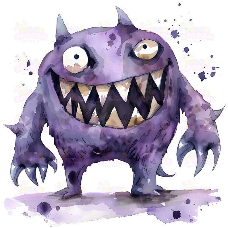 14 Monster Mash Halloween Party Clipart | Cute Spooky Monsters Digital ...