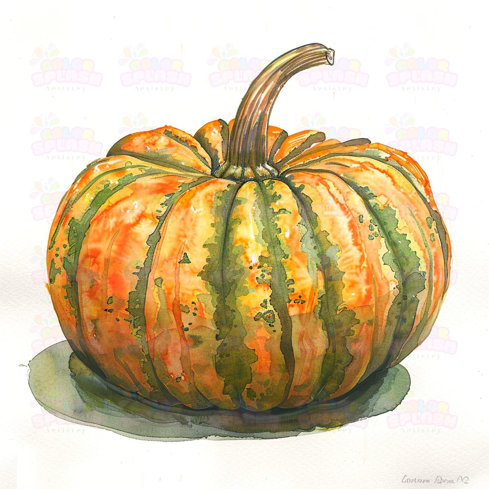 23 Watercolor Pumpkin Clipart | Autumn Pumpkin Decor | Halloween ...