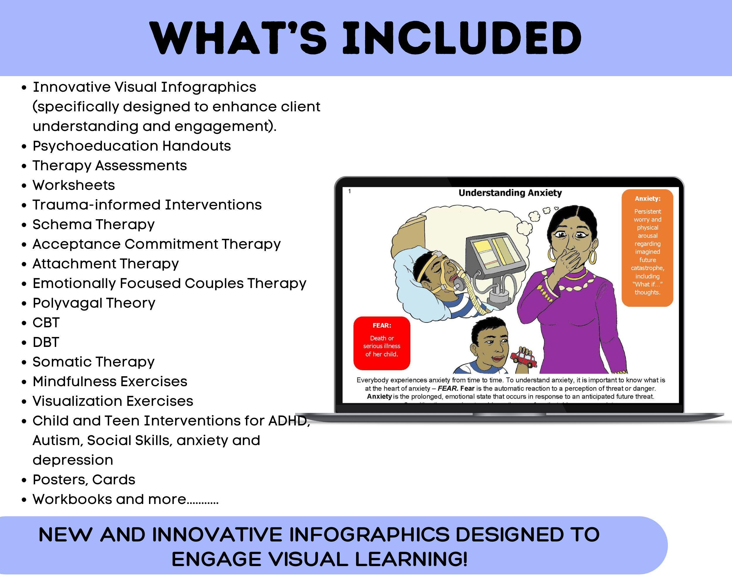 Whole Shop Mega Therapy Bundle, Anxiety, Depression, Trauma, PTSD, CBT ...