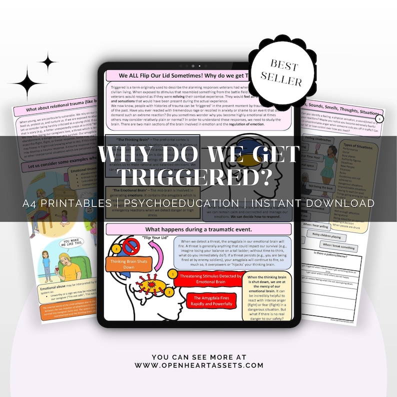 Trauma Worksheets Trauma Coping Trauma Bundle, Trauma Informed Therapy ...