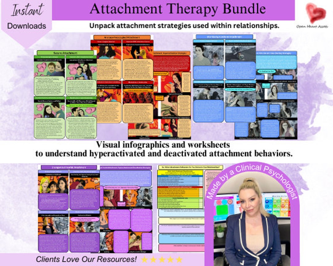 Attachment Worksheets Secure Attachment Inner Child Therapy - Etsy ...