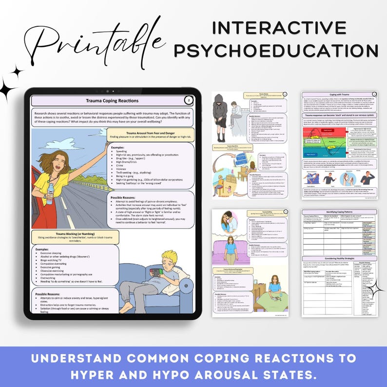 Trauma Coping Trauma Bundle, Trauma Informed Therapy, Trauma Healing ...