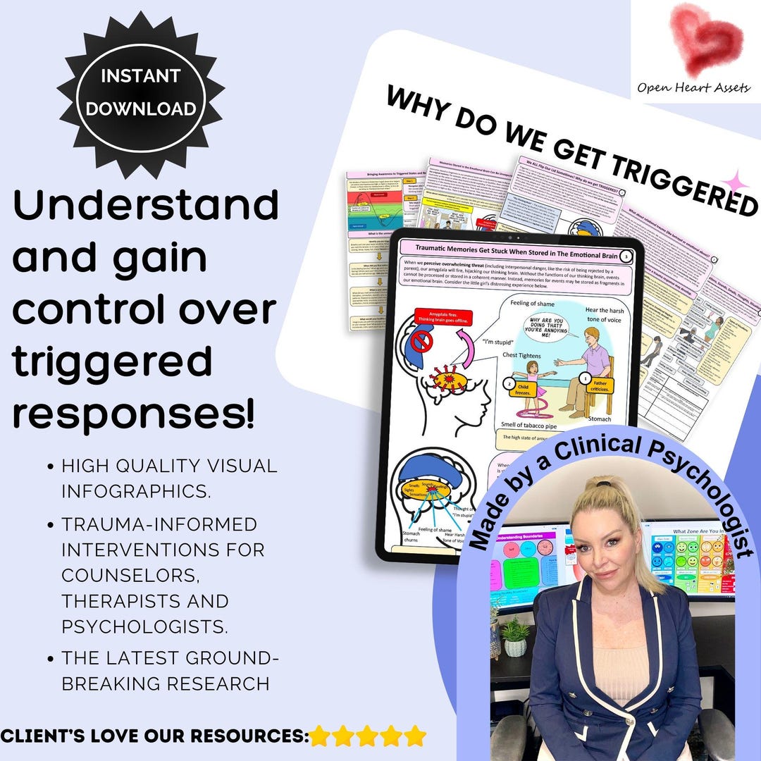 Trauma Worksheets Trauma Coping Trauma Bundle, Trauma Informed Therapy ...