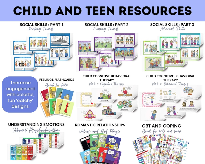 Whole Shop Mega Therapy Bundle, Anxiety, Depression, Trauma, PTSD, CBT ...