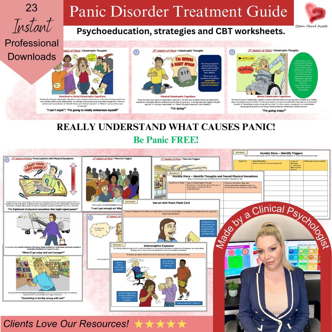 Panic Attack Relief Anxiety Coping and Anxiety Worksheet - Etsy