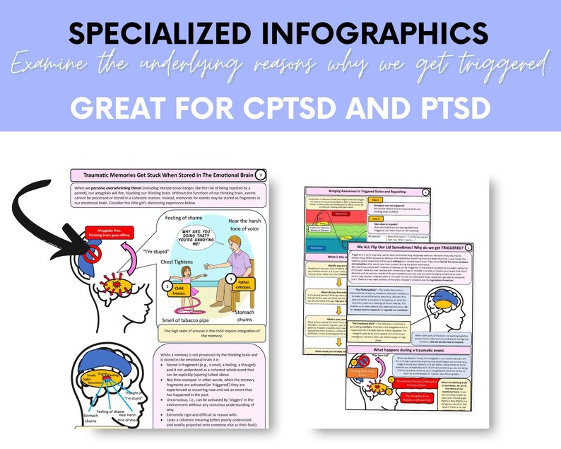 Trauma Worksheets Trauma Coping Trauma Bundle, Trauma Informed Therapy ...