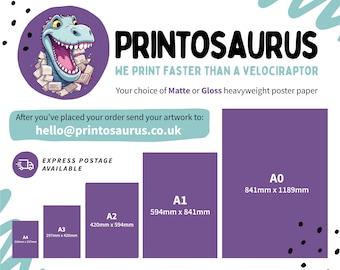 Poster Printing A0 A1 A2 A3 A4 Print Your Own Artwork Custom Printing ...