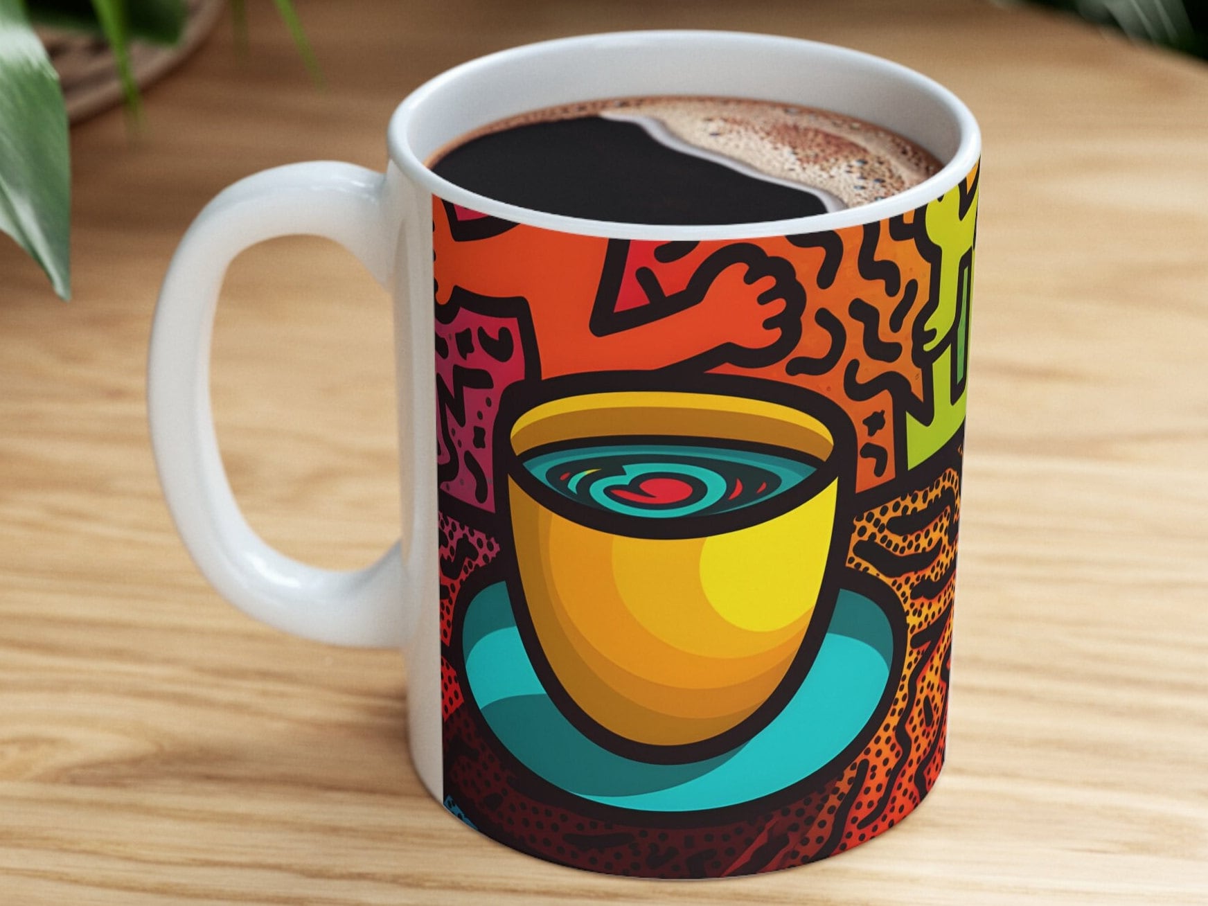 Coffee Mug Pop Art Graffiti Style Vibrant Colorful Designer Gift Mug - Etsy