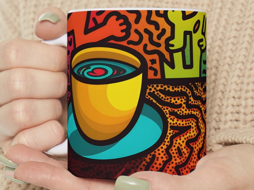 Coffee Mug Pop Art Graffiti Style Vibrant Colorful Designer Gift Mug - Etsy