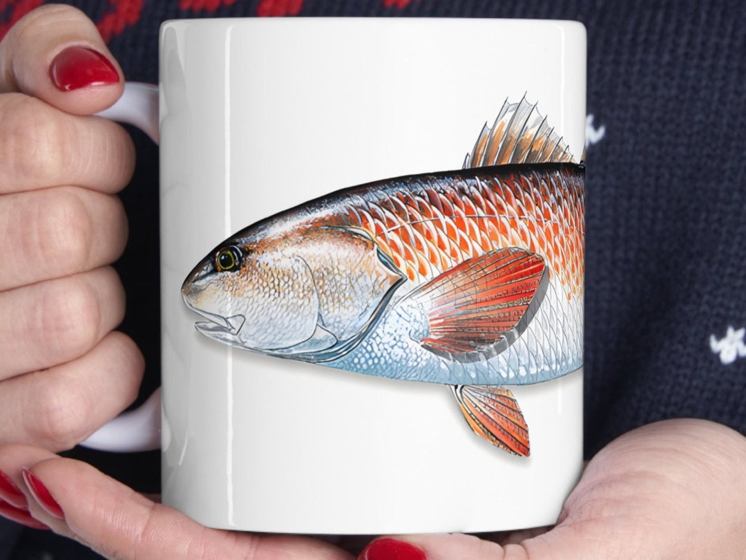 Coffee Mug Red Snapper Fish Illustration Angler Art Original Designer ...