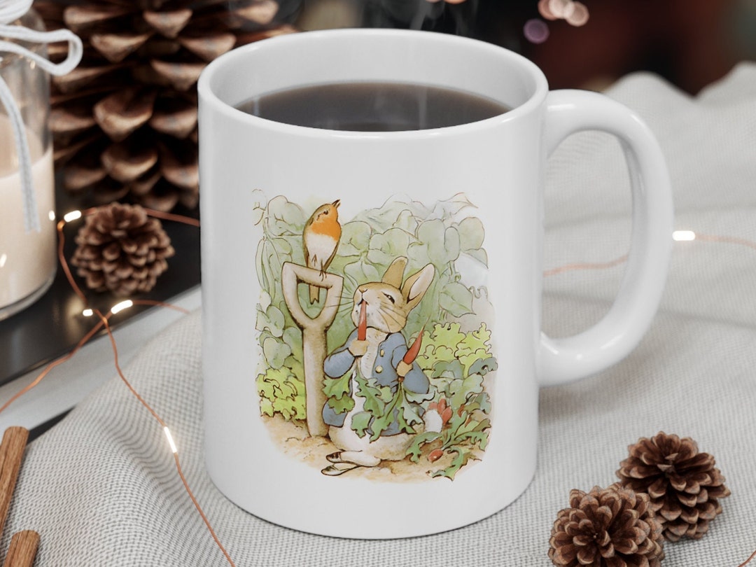 Coffee Mug Peter Rabbit Beatrix Potter Watercolor Illustration ...