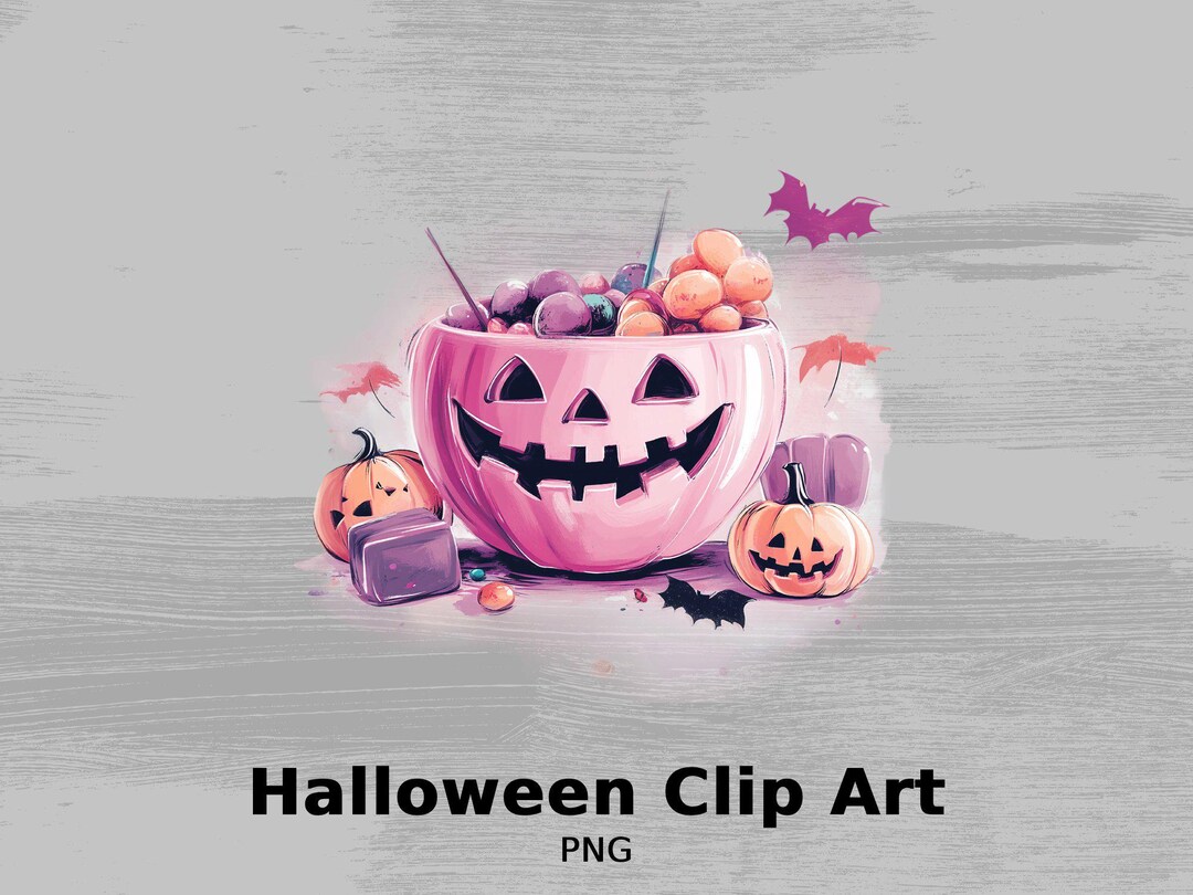 Halloween Clip Art, Digital Download PNG, Spooky Pumpkin Art, Halloween ...