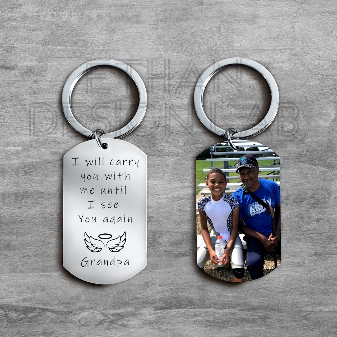 Memorial Gift for Loss of Father, Memorial Keychain, I Will Carry You ...
