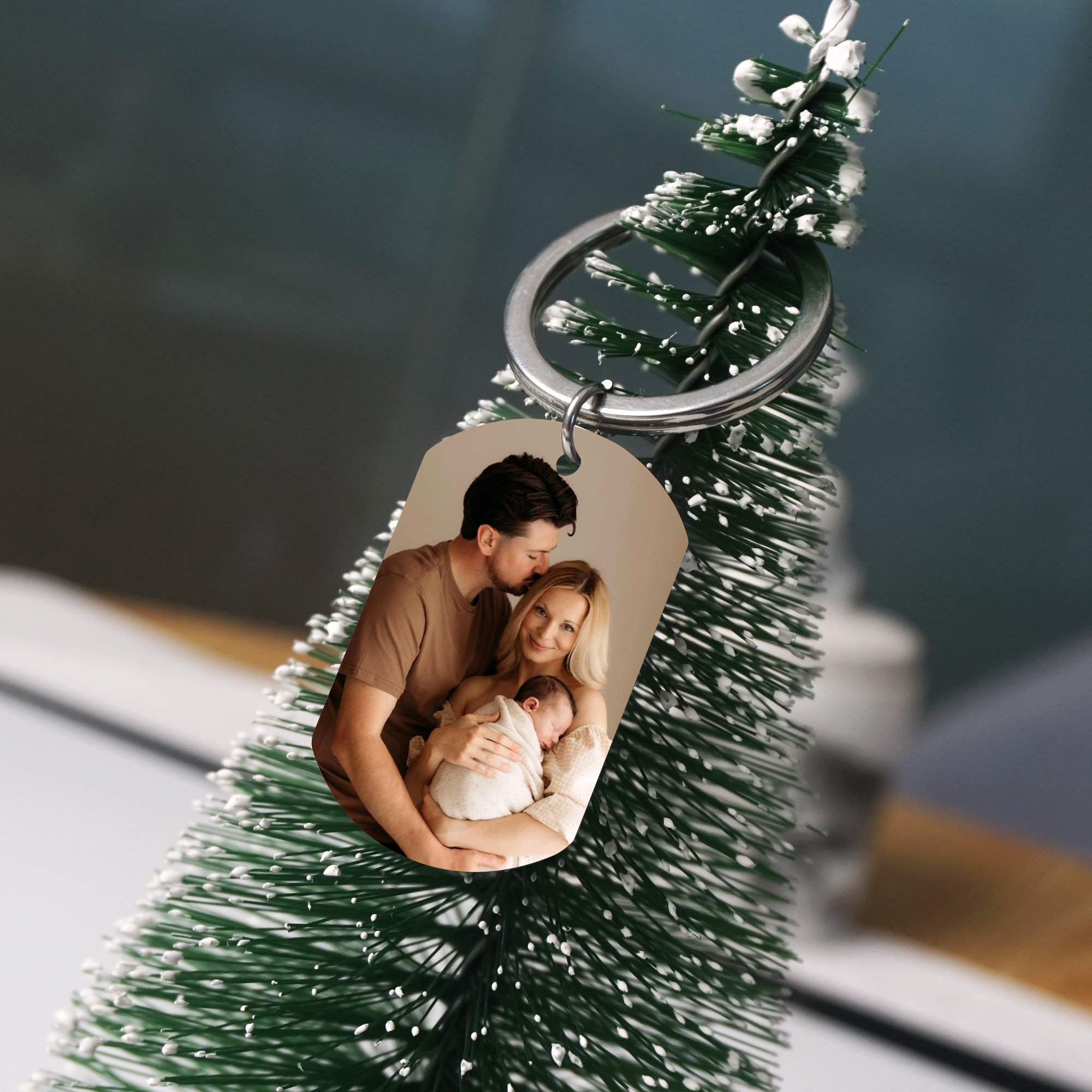 Custom Picture Keychain Personalized Text Keychain Doubled - Etsy