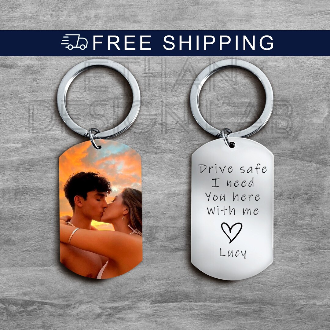 Picture Keychain, Custom Photo Gifts, Keychain for Boyfriend, Keychain ...
