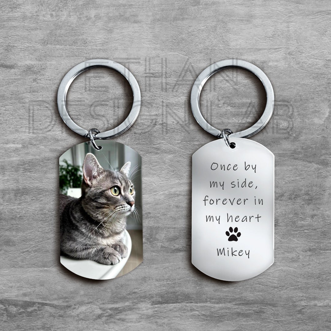 Personalized Cat Loss Pet Memorial, Cat Memorial Gift, Pet Keychain ...