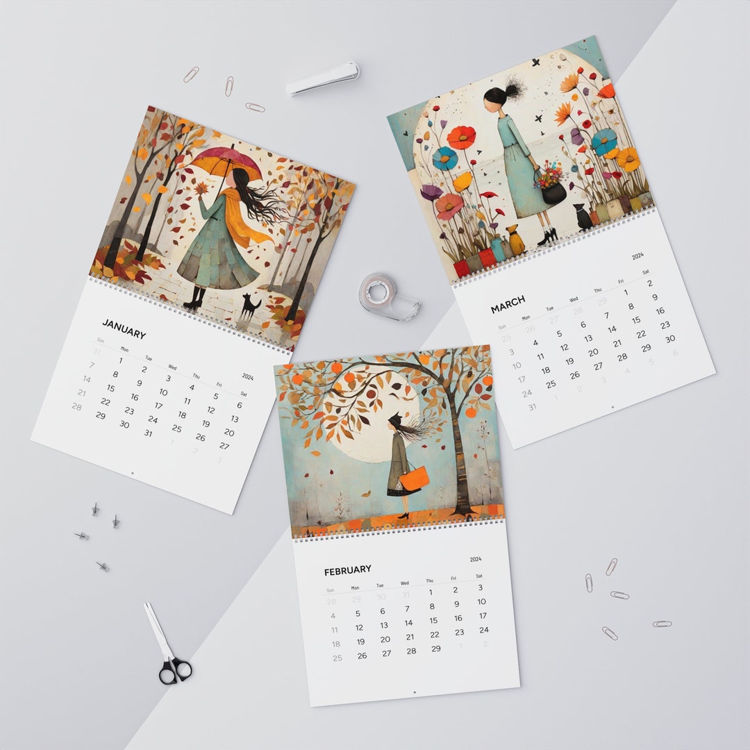 Wall Calendar for 2024. an Artistic Calendar With Abstract Art Designs ...