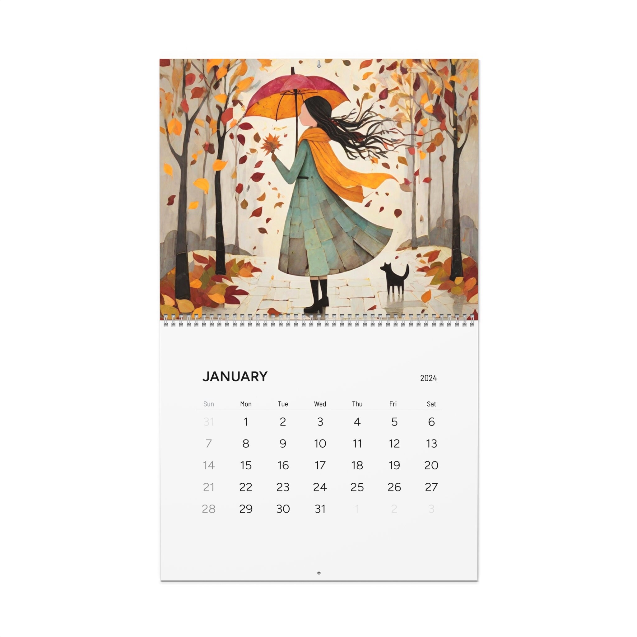 Wall Calendar for 2024. an Artistic Calendar With Abstract Art Designs ...
