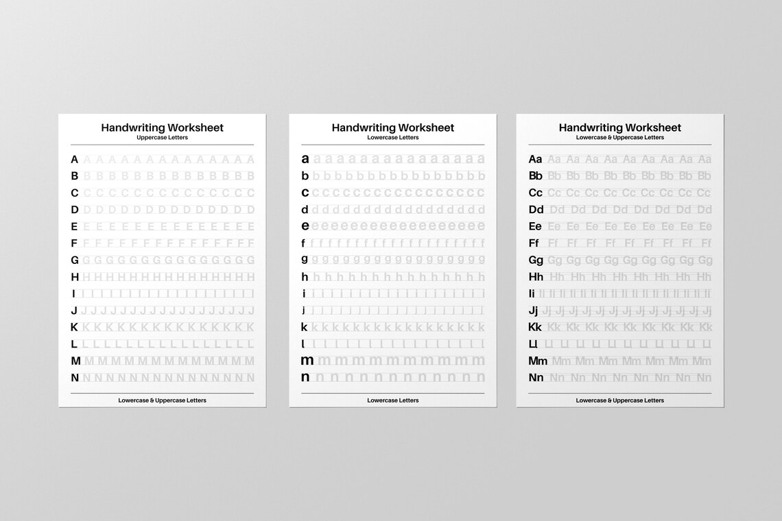 Printable Print Handwriting Worksheets | Uppercase, Lowercase, Animals ...