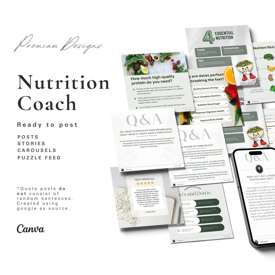 Nutrition Coach Instagram Template | Health Template | Health Coach ...
