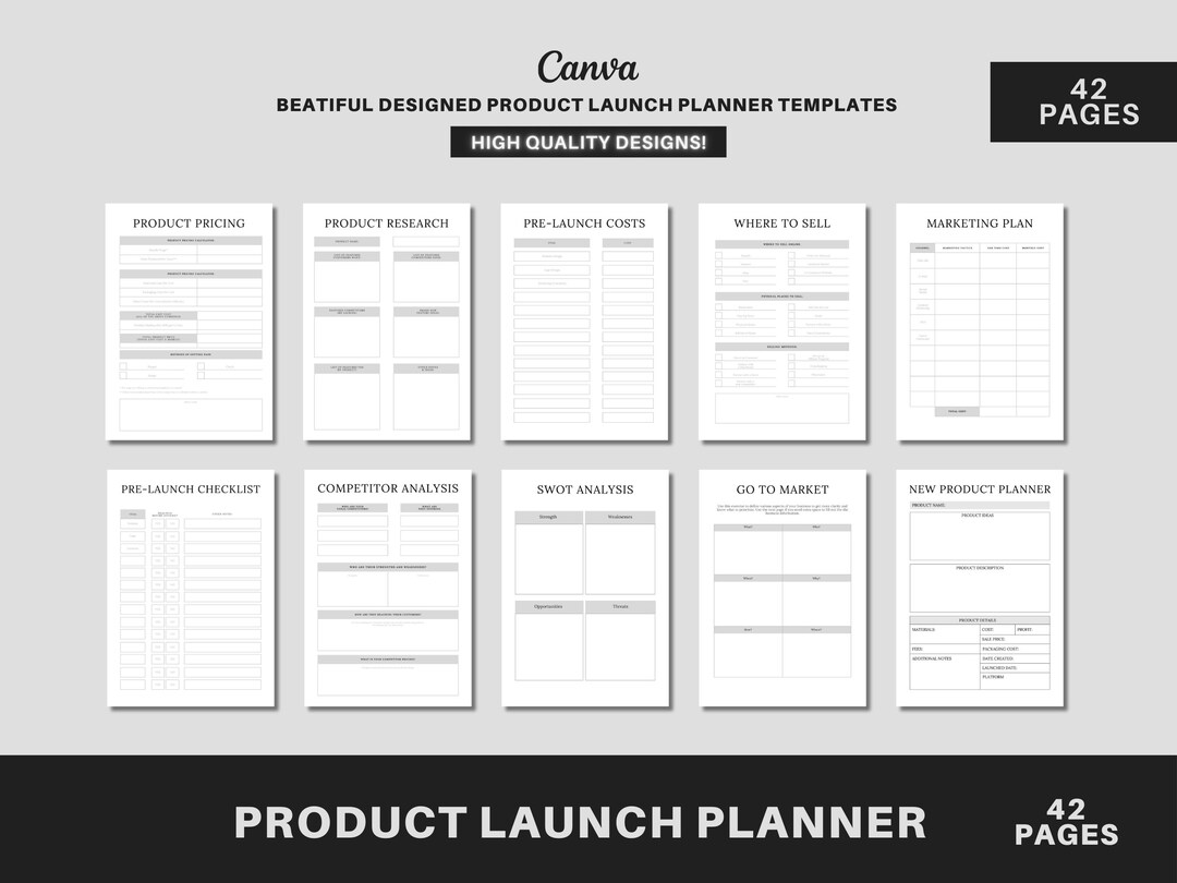 Product Launch Planner | Printable Course Creation Planner | Digital ...