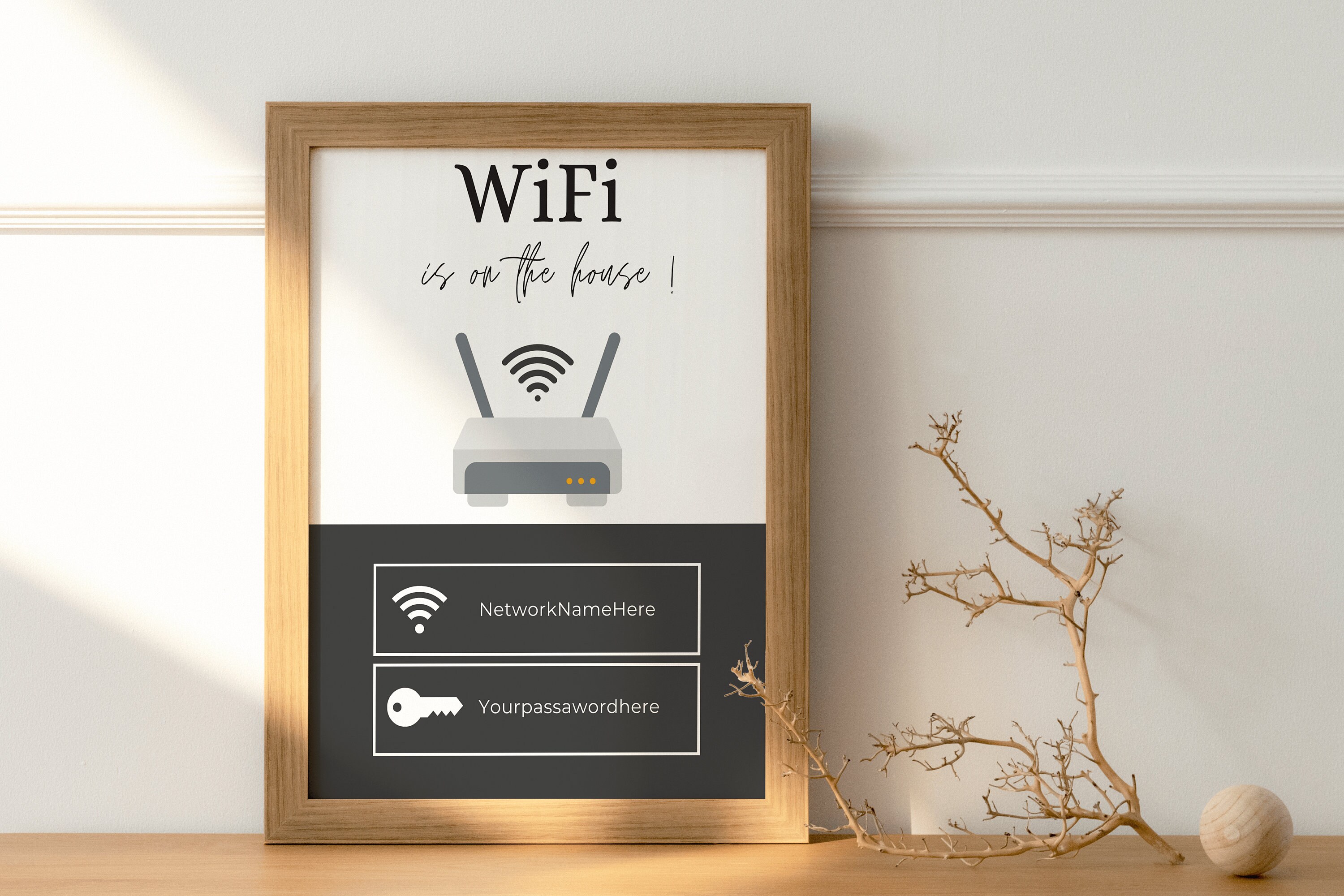 Airbnb Sign Template Bundle, Airbnb Signage, Vacation Rental, Wifi Sign ...
