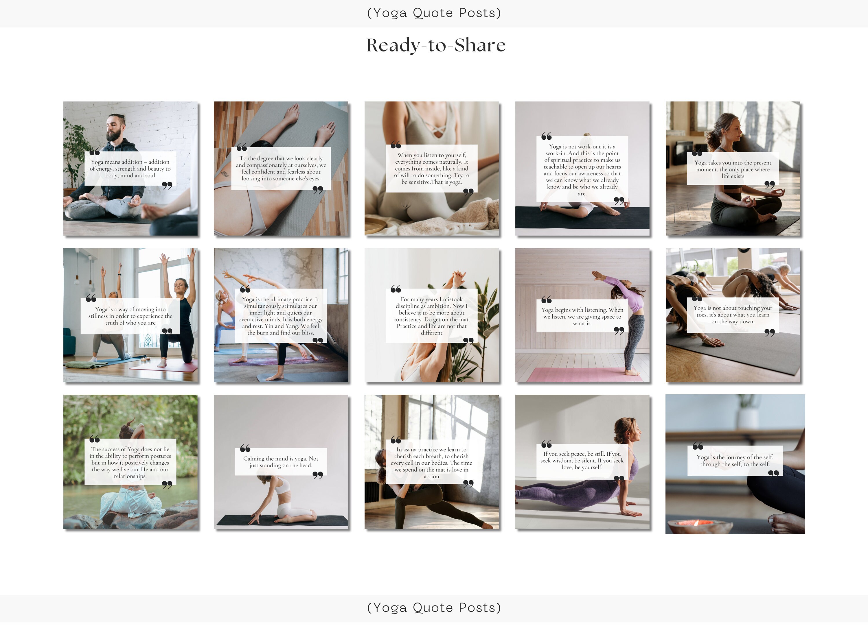 Yoga Instagram Post Templates, Yoga Instagram Template Canva, Yoga ...