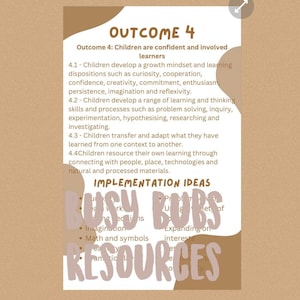 Early Years Learning Framework Outcomes. Early Childhood Resource ...