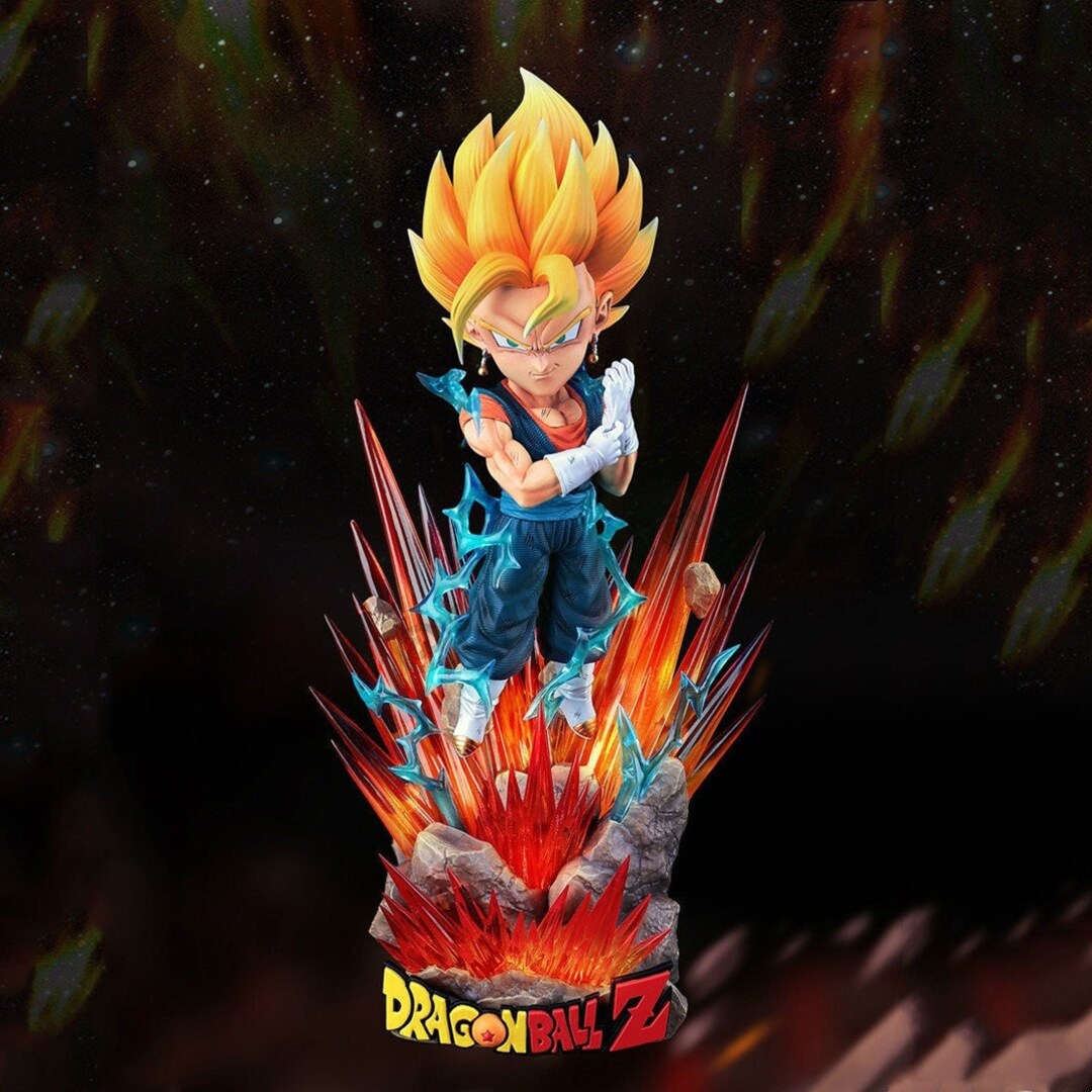 Vegito Chibi Statue SSJ & SSJ Blue - Etsy