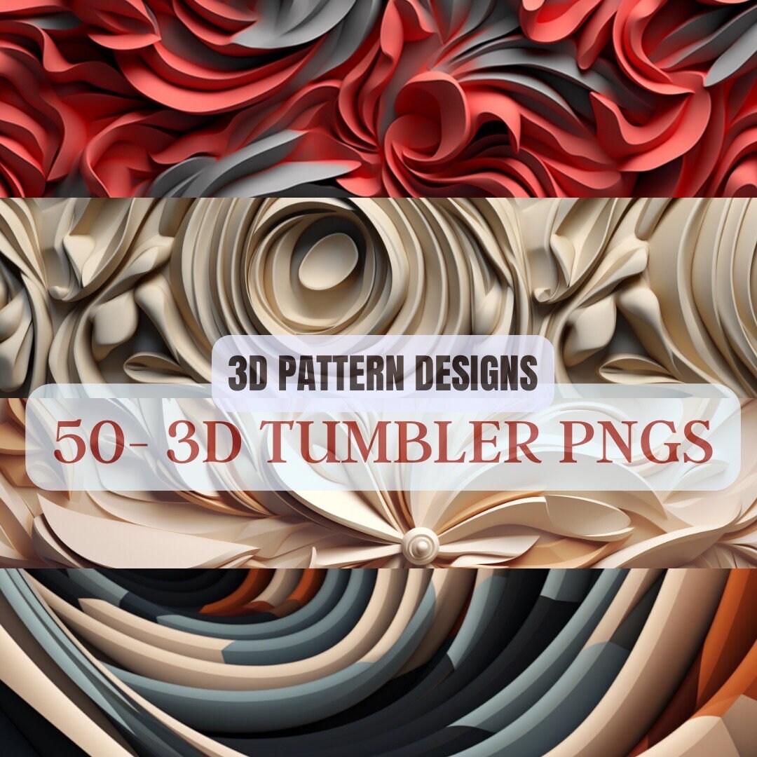 50 3D Realistic Sublimation Tumbler Designs With Our Bundle Tumbler ...