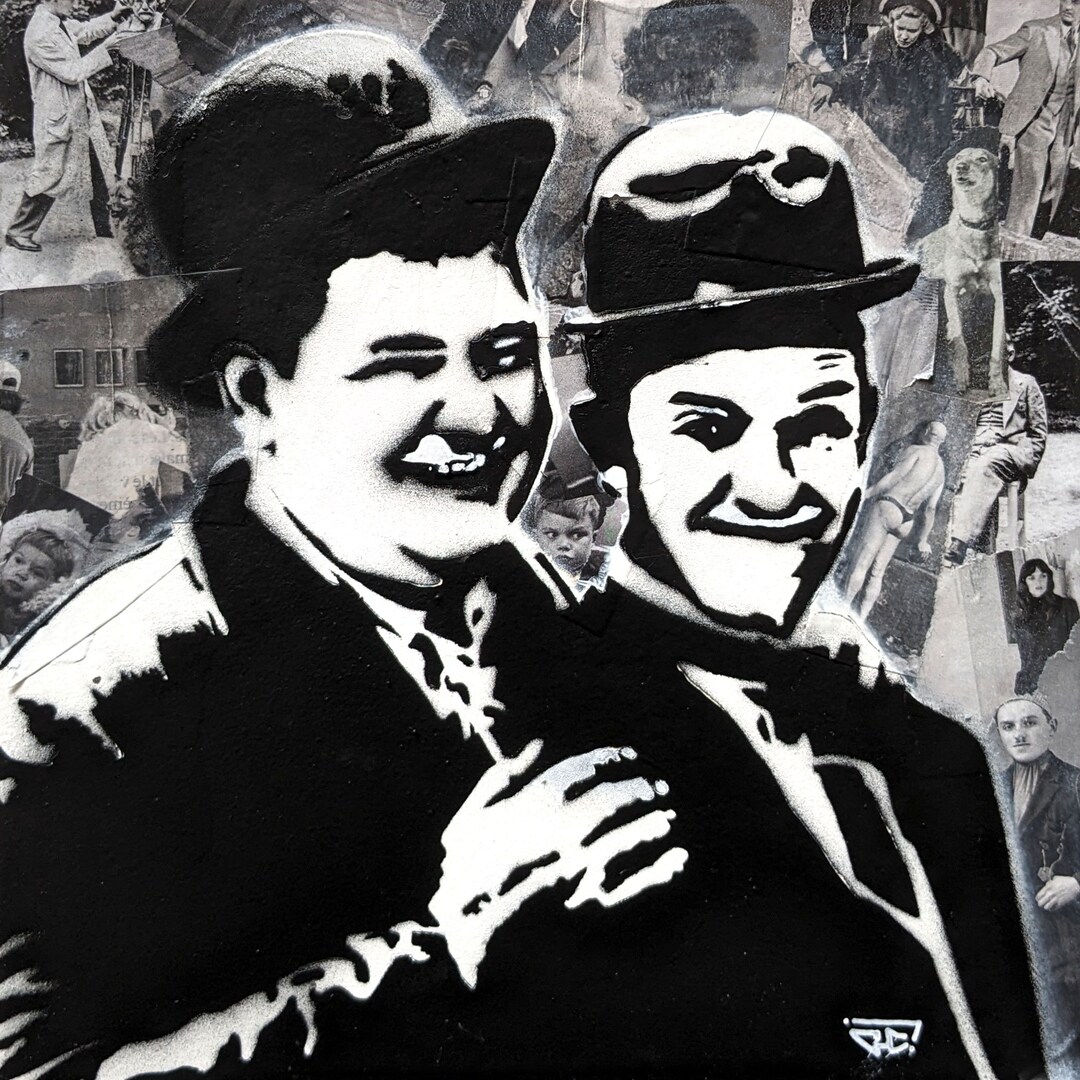 Laurel and Hardy, Pop Art Portrait Collage and Unique and Original ...