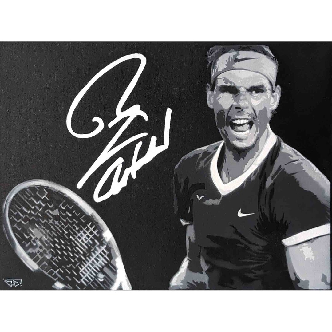 Rafael Nadal Black and White Painting Original Pop Art Street Art ...
