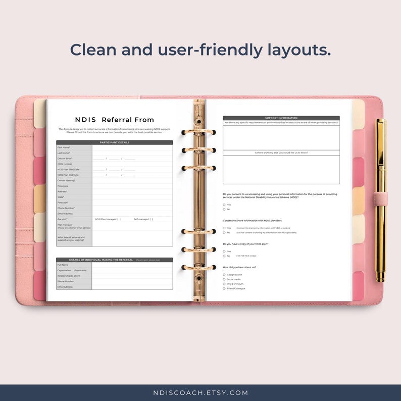 NDIS Referral Form | Printable & PDF Editable | Customizable for NDIS ...