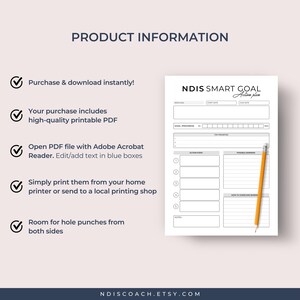 NDIS Smart Goals Form: Printable Action Plan (editable PDF) - Etsy ...