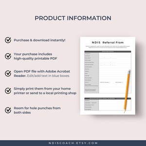 NDIS Referral Form | Printable & PDF Editable | Customizable for NDIS ...