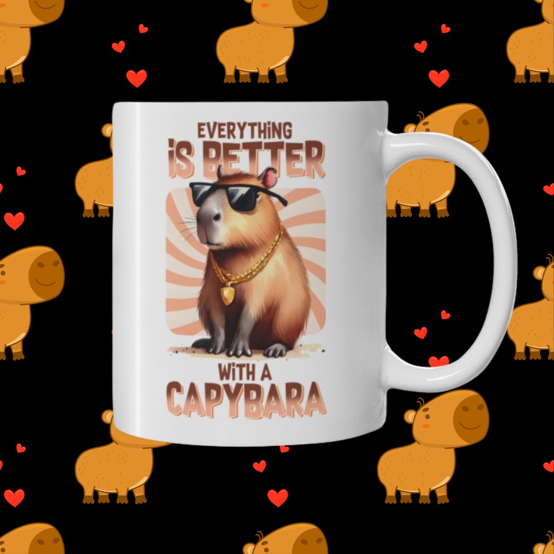 Capybara Mug Funny Cute Capybara Lover Gift Animal Mug Capybara Tea Mug ...