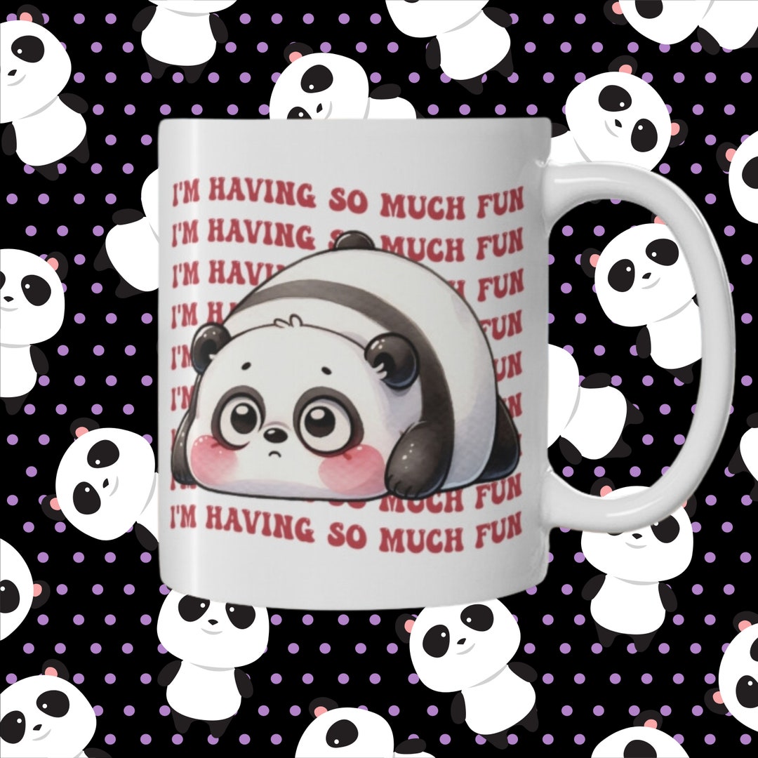 Funny Panda Mug Cute Panda Bear Gift for Panda Lovers Coffee Tea Mug ...