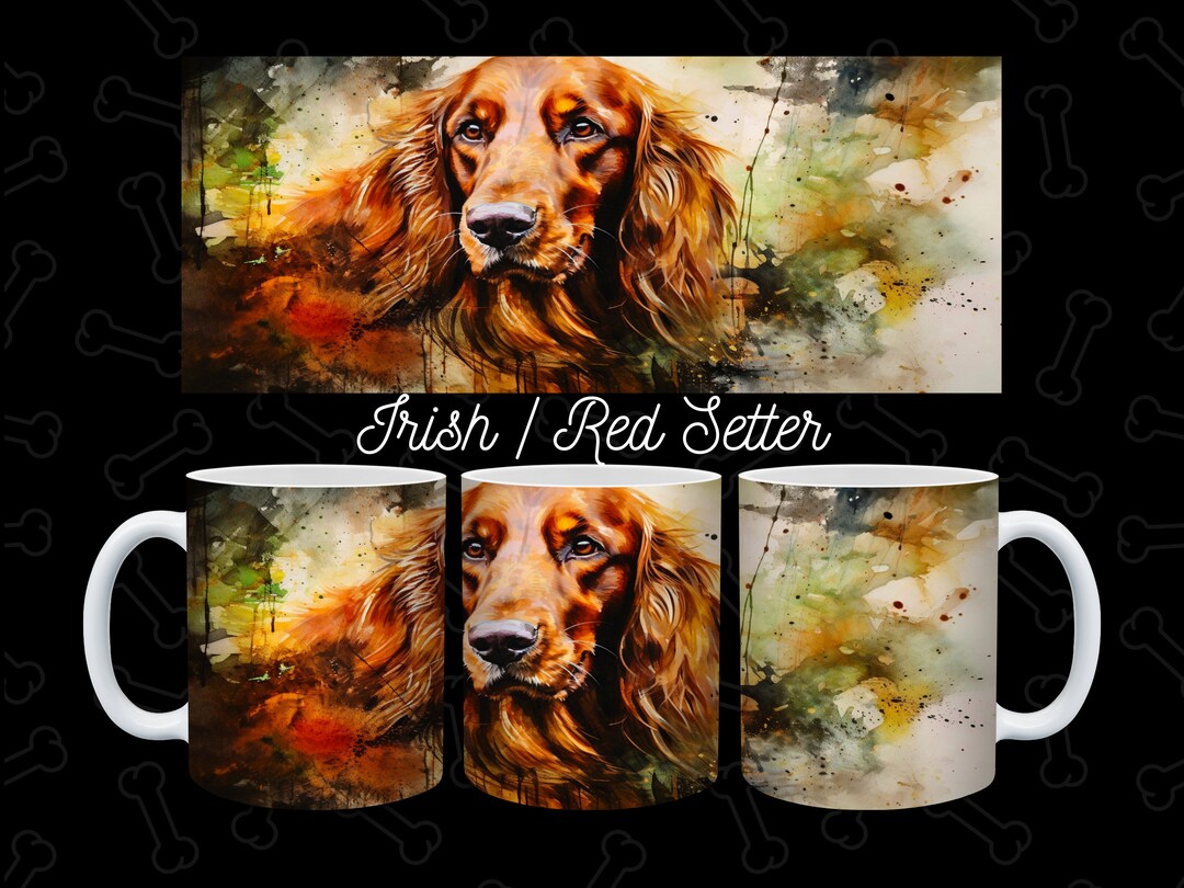 Irish Setter Dog Mug Cute Dog Mug Red Setter Gift for Dog Lover Red ...