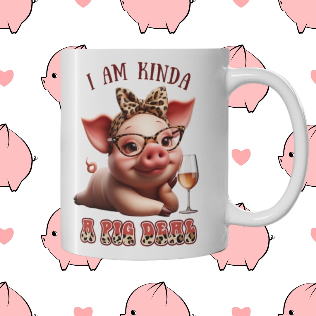 Funny Pig Mug Cute Pig Gift for Pig Lovers Mug Farm Animal Mugs Cute ...