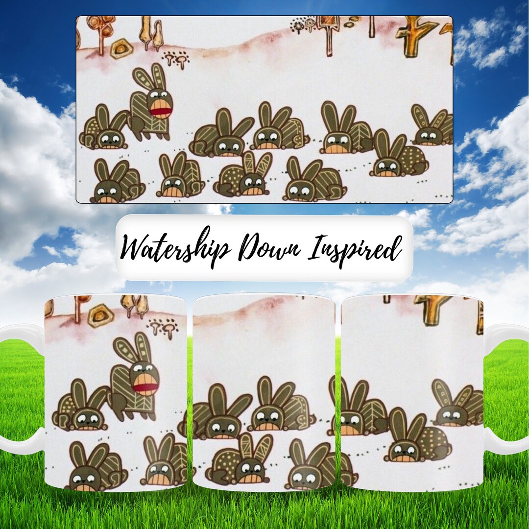 Rabbit Mug Watership Down Inspired Mug Book Lovers Gift Rabbit Lovers ...