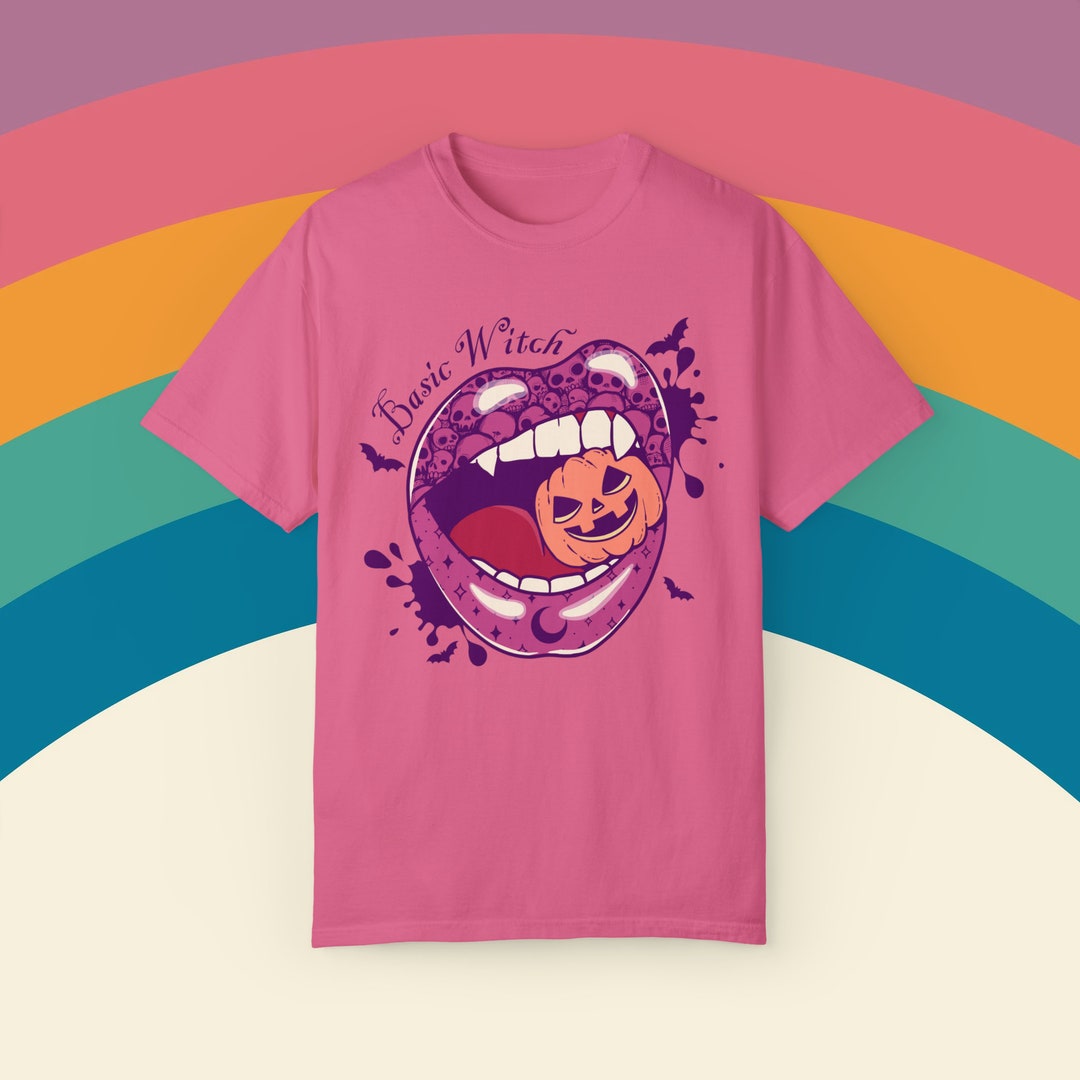 Basic Witch Vampire Bite Comfort Colors® Tee Retro Cute - Etsy