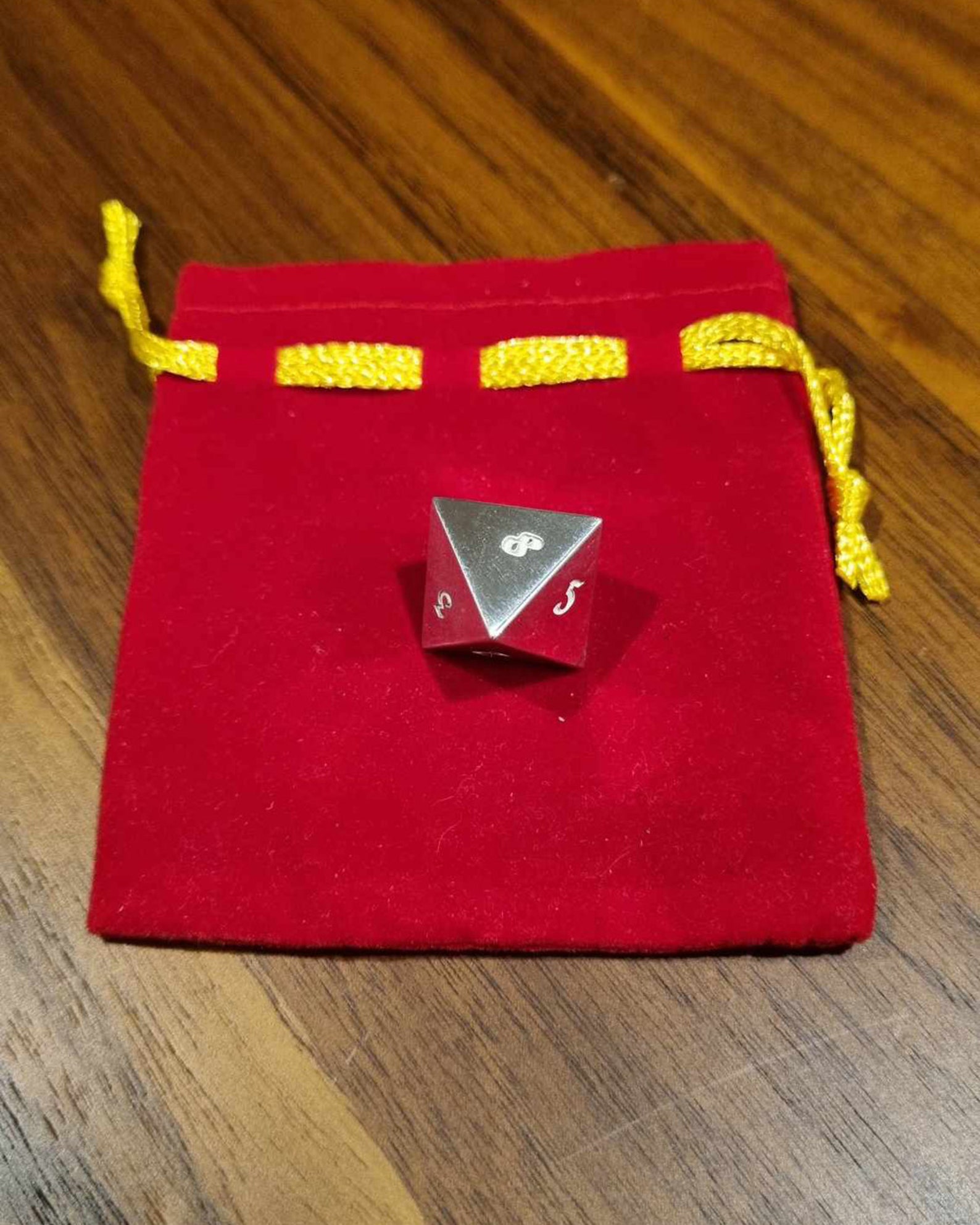 7pcs Sterling Silver Dice Set, D&D Metal Dice Set, Polyhedral Dice Set ...