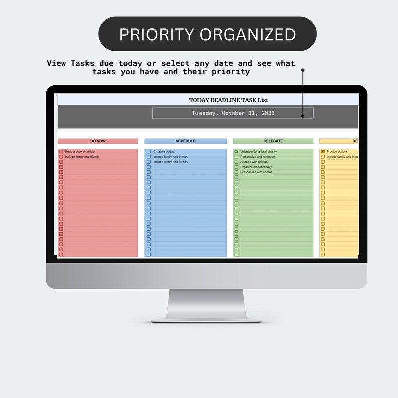 Boost Productivity With Google Sheets Task Priority Tracker Eisenhower ...