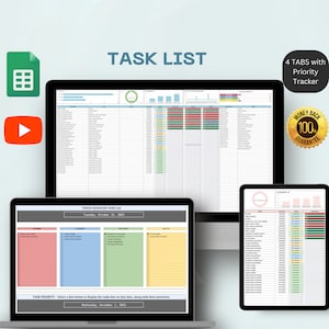 Boost Productivity With Google Sheets Task Priority Tracker Eisenhower Matrix for Efficient Task ...