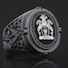 Custom Coat of Arms Ring, Noble Family Crest Signet Ring, Personalized ...