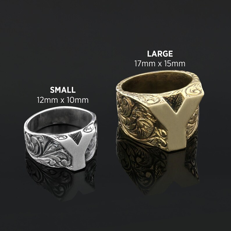 A-Z Letter Ring Gift Monogram Y Letter Ring Handmade Name - Etsy