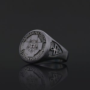 Amorc Membership Rings, Gift for Men Jewelry, Handmade Rose Crucis ...