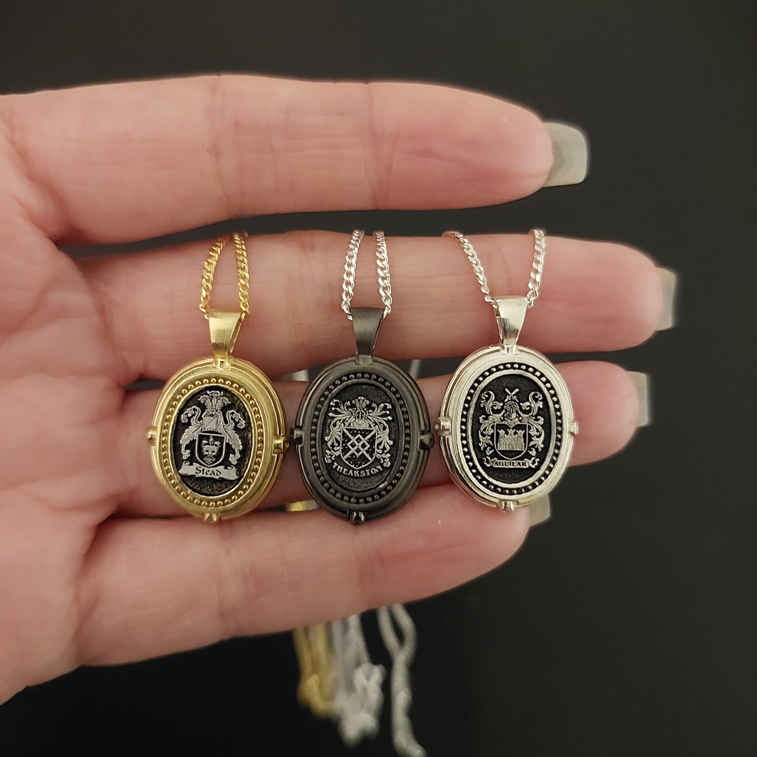 Personalized Family Crest Necklace, Family Crest Necklace, Custom-made ...