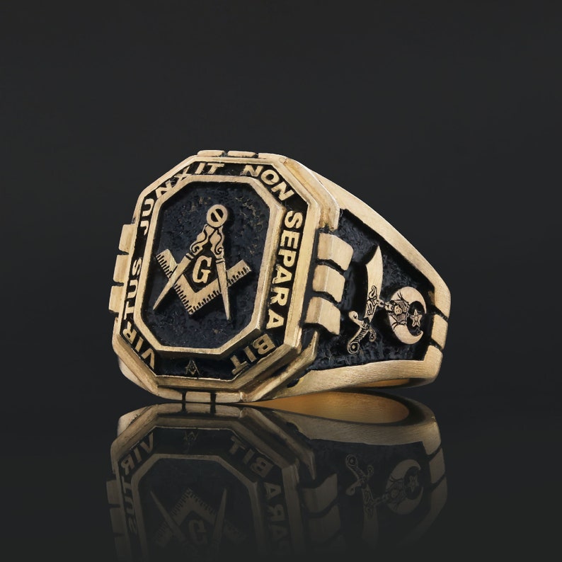 Customized Masonic Ring Master Mason Ring for Man Freemason - Etsy