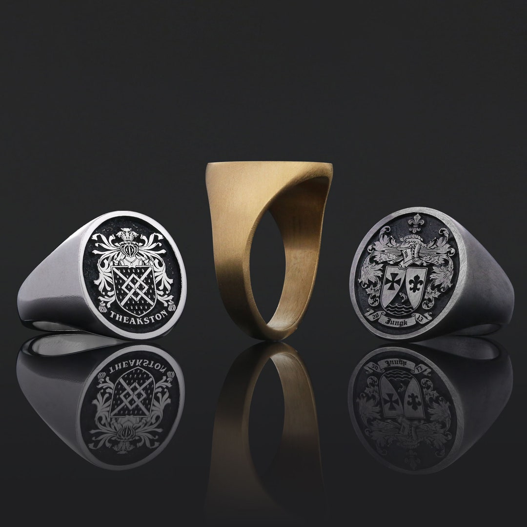 Handmade Family Symbol Ring, Personalized Engraved Family Ring ...